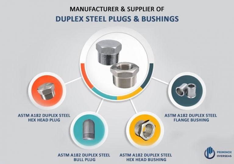 Duplex Steel S31803 / S32205 Plug, Bushing Manufacturer in Mumbai, India